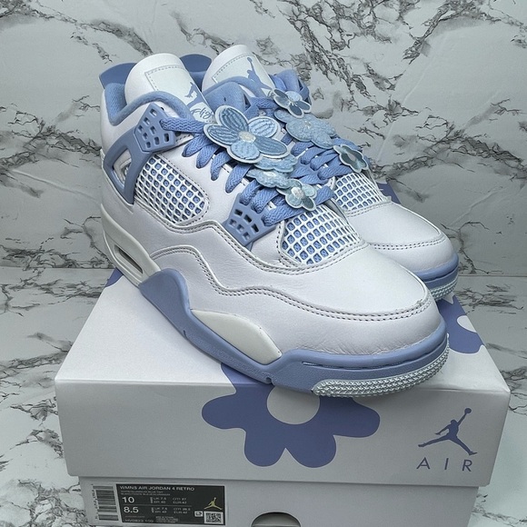 Jordan | Shoes | New Nike Air Jordan 4 Retro Aluminum Forget Me Not ...
